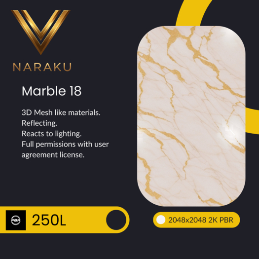 Second Life Marketplace - [Naraku] Marble 18 2K PBR v1.0 [FULL PERM]